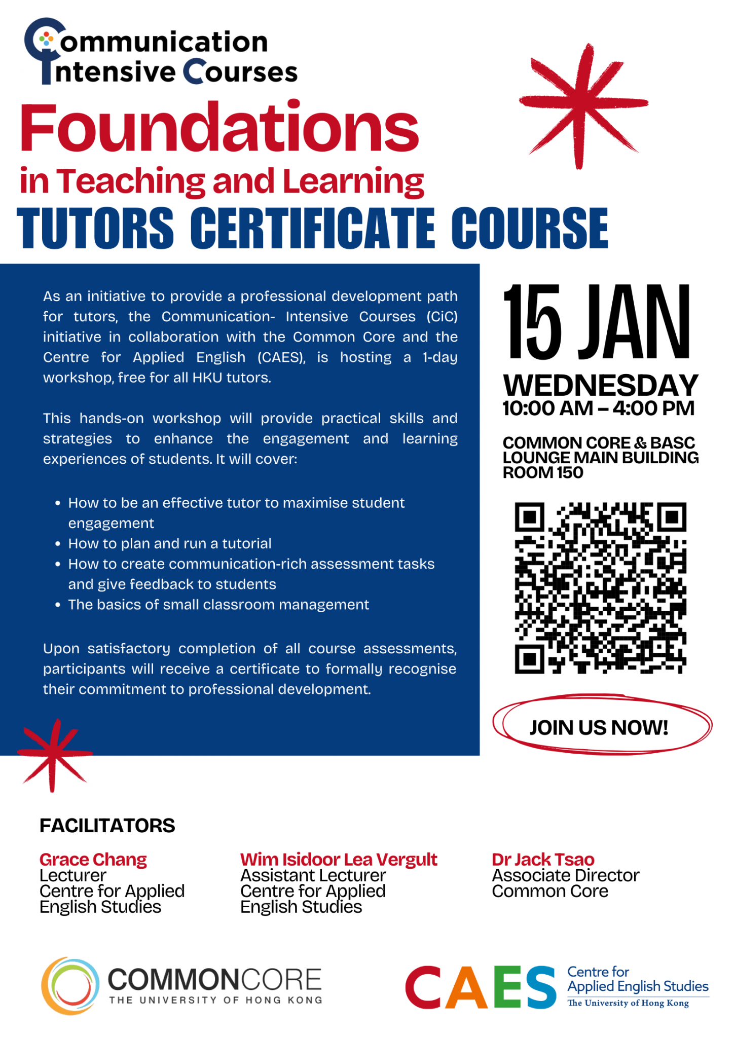 Tutor Certificate Course – 1-Day Foundational Workshop | HKU Common Core